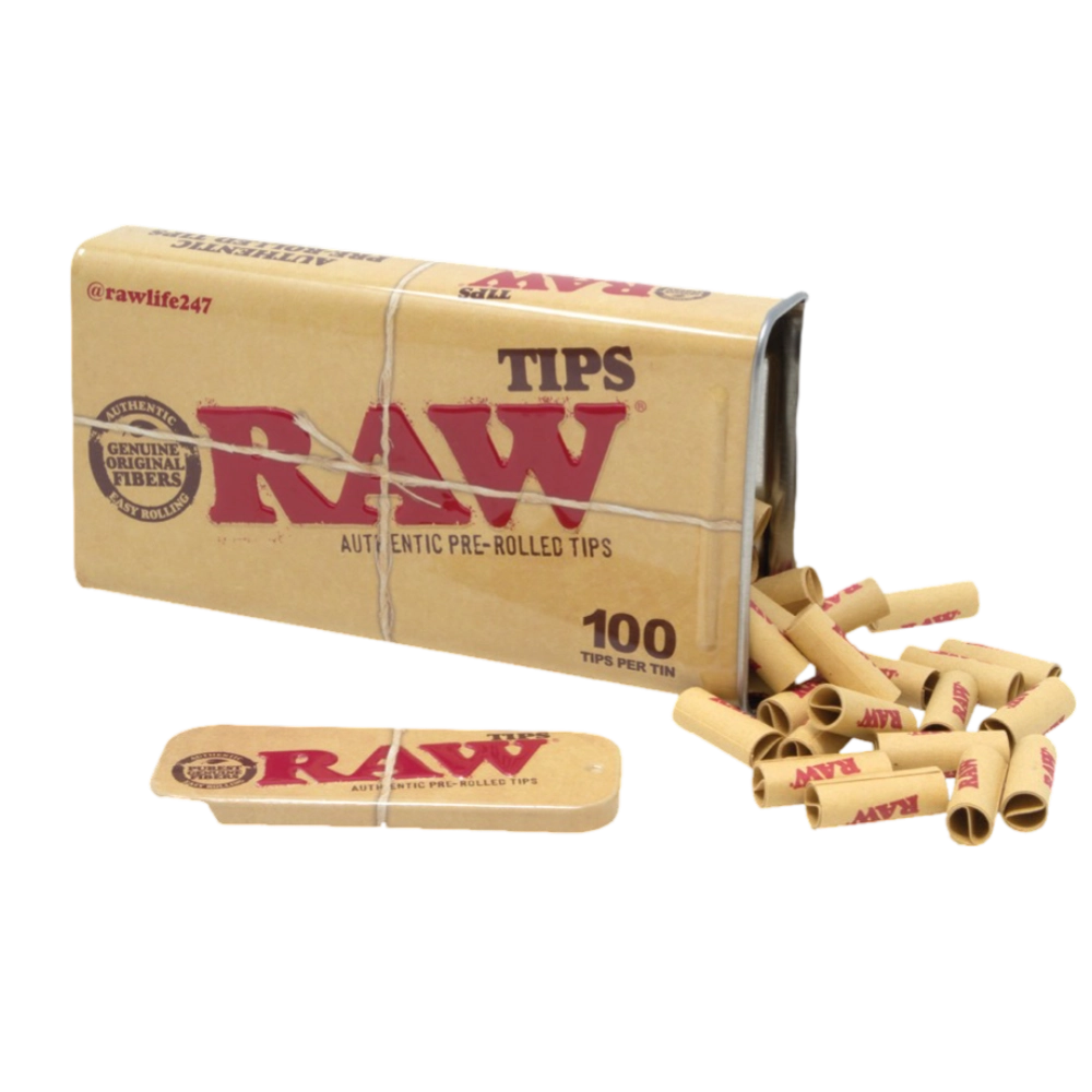 RAW Pre-Rolled Filter Tips Tin – 100 Tips Inside! 🌿🔥 - VaporWeeds