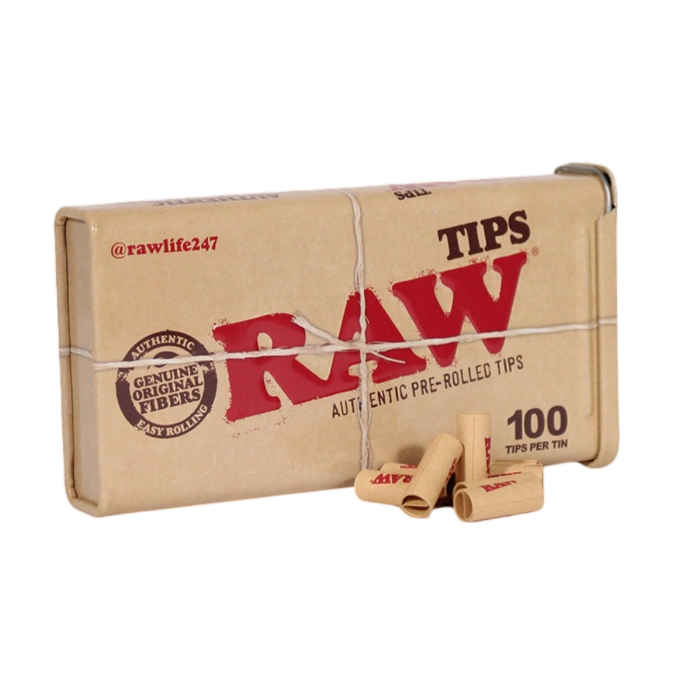 RAW Pre-Rolled Filter Tips Tin – 100 Tips Inside! 🌿🔥 - VaporWeeds