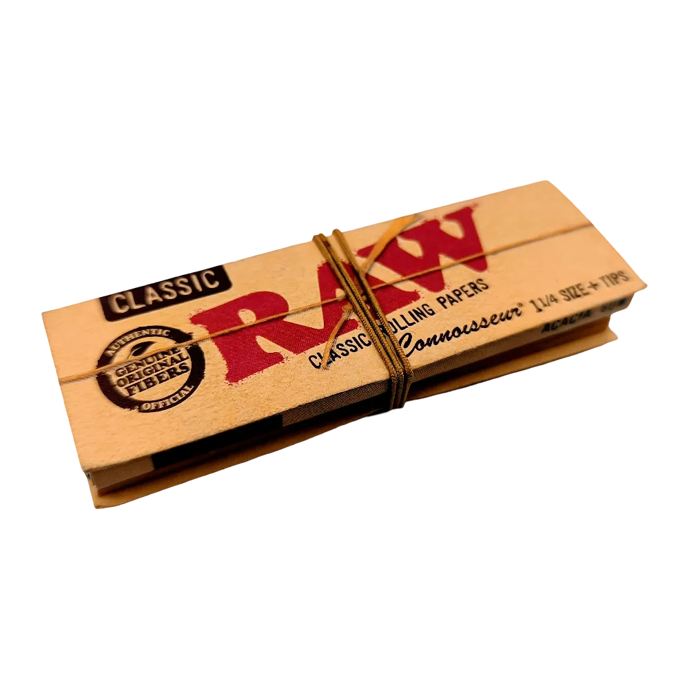 🌿 RAW Classic Connoisseur 1¼ Rolling Papers & Filter Tips💨 - VaporWeeds